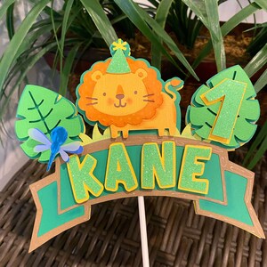 Safari Cake Topper Jungle Cake Topper Lion Birthday Decor - Etsy
