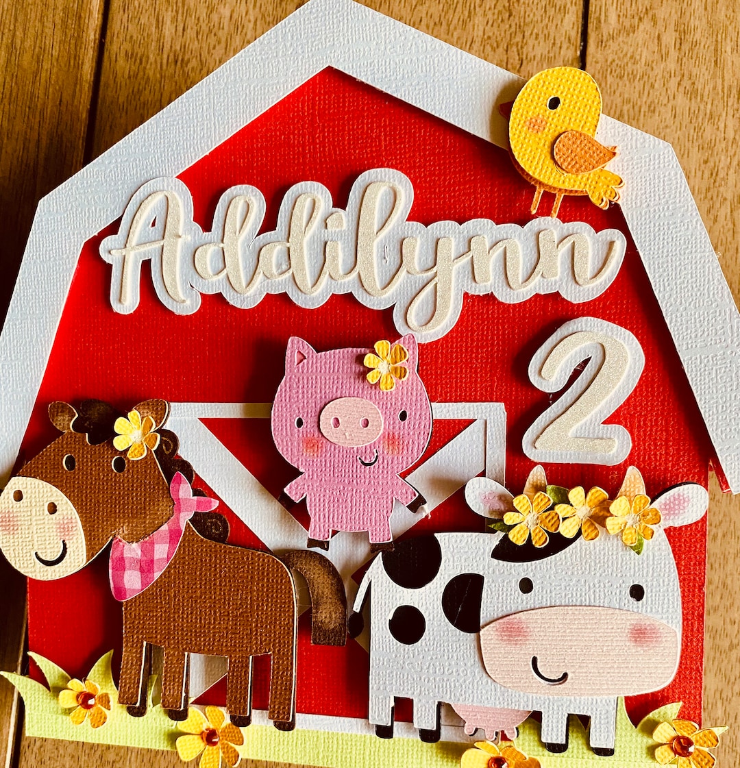 Barnyard Cake Topper: Farm Animal Birthday Party Decoration - Etsy