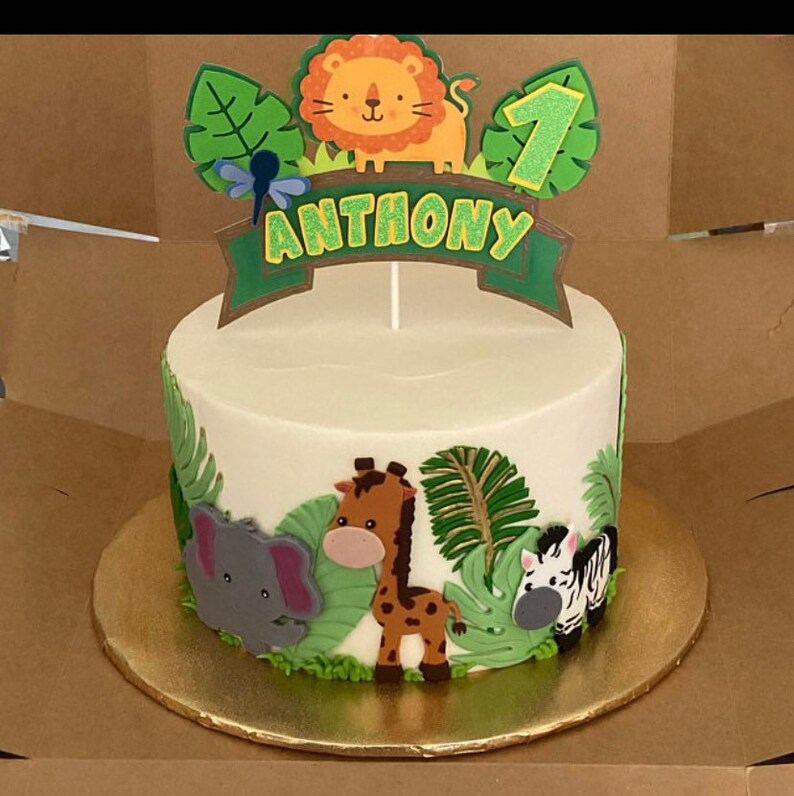 Safari Cake Topper Jungle Cake Topper Lion Birthday Decor - Etsy