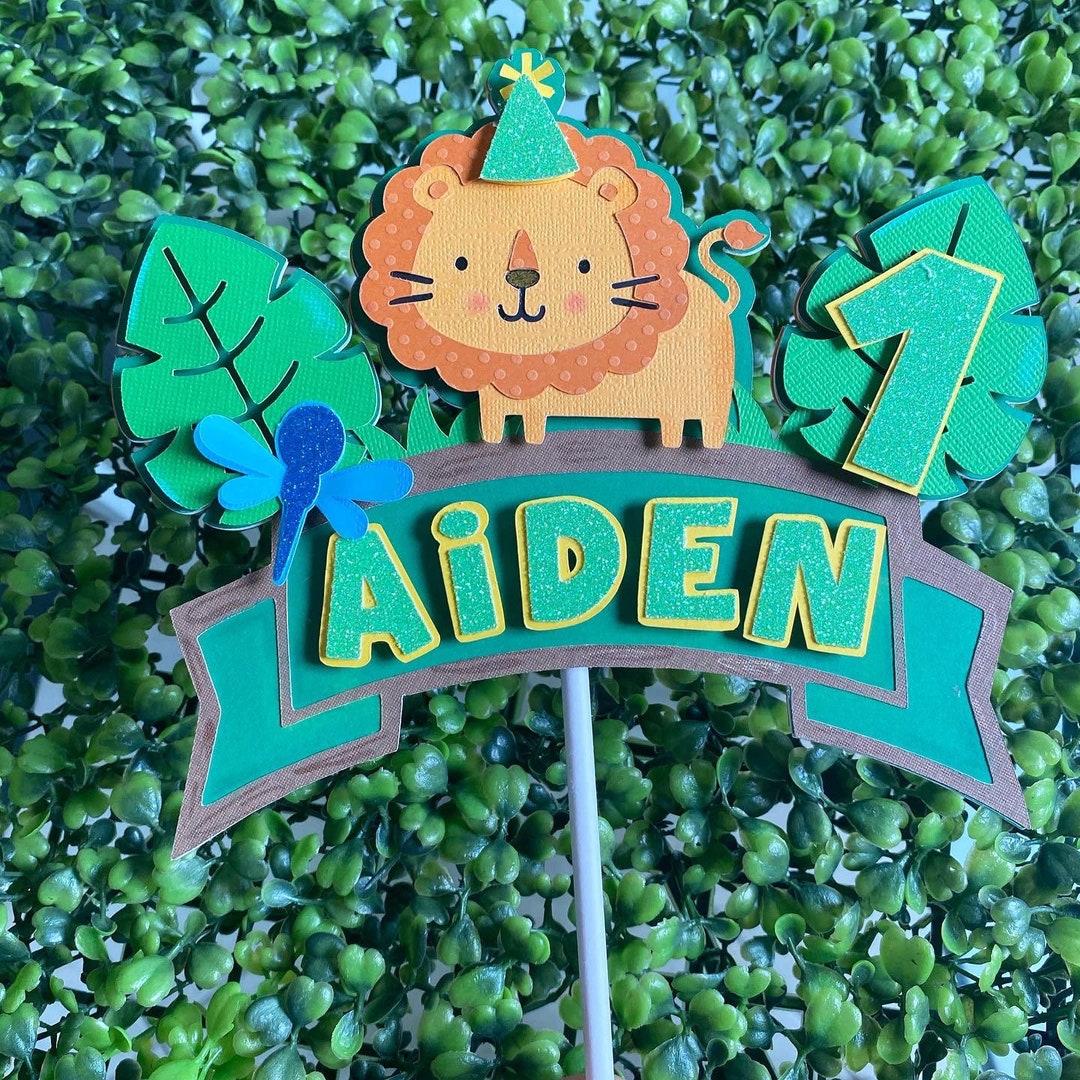 Safari Cake Topper Jungle Cake Topper Lion Birthday Decor - Etsy