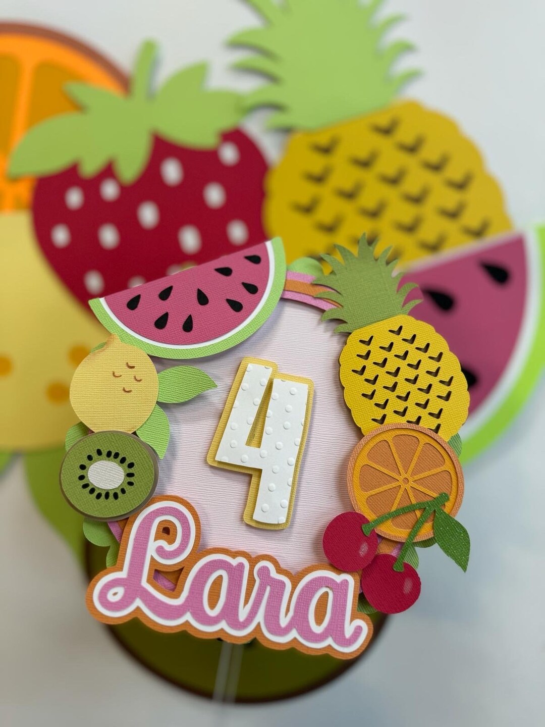 Fruits Cake Topper, Tropical Fruits Cake Topper, Twotti Frutti Cake ...