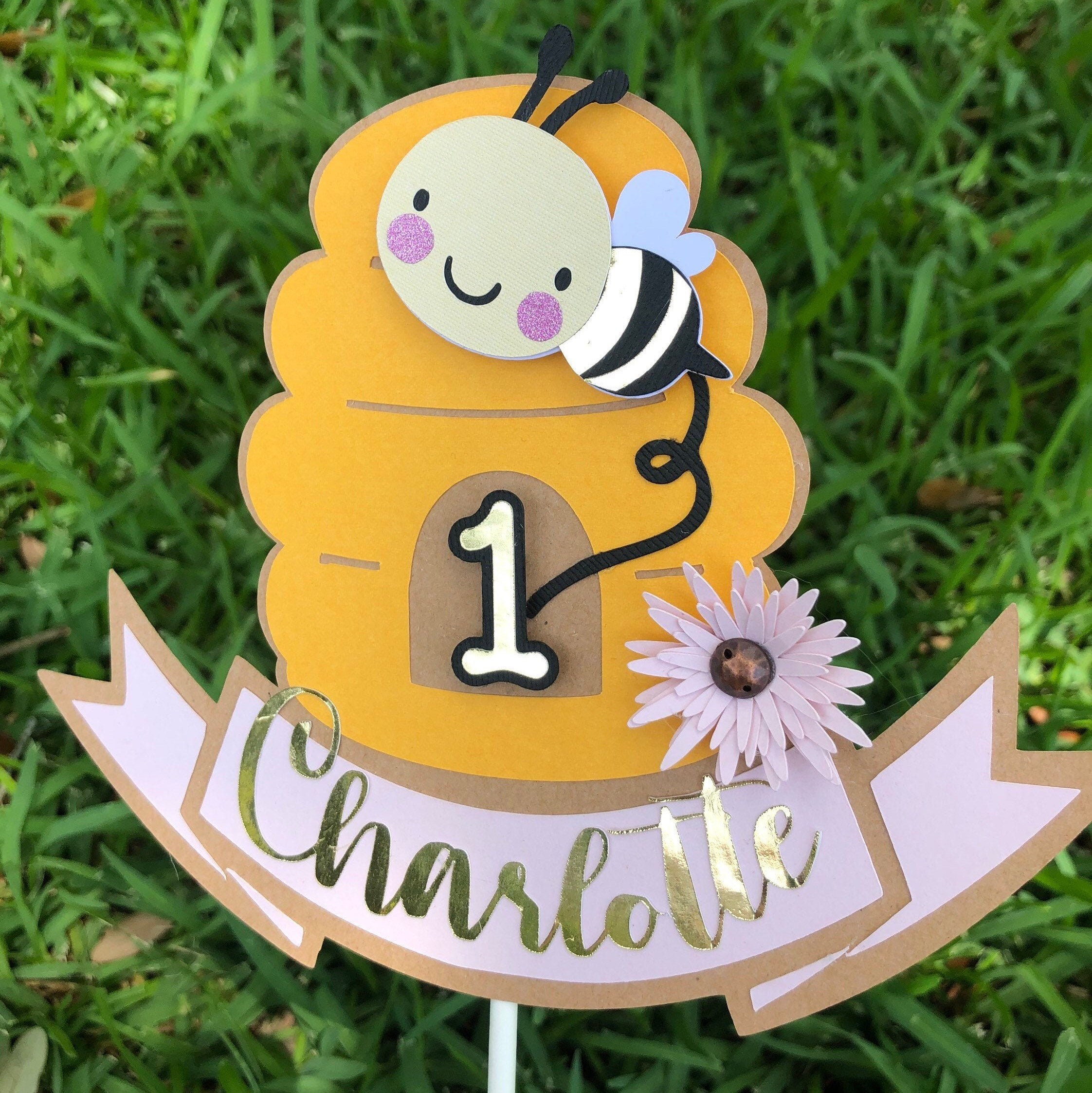 Bee Cake Topper Bee Theme Party Bee Party Decor Bee First - Etsy