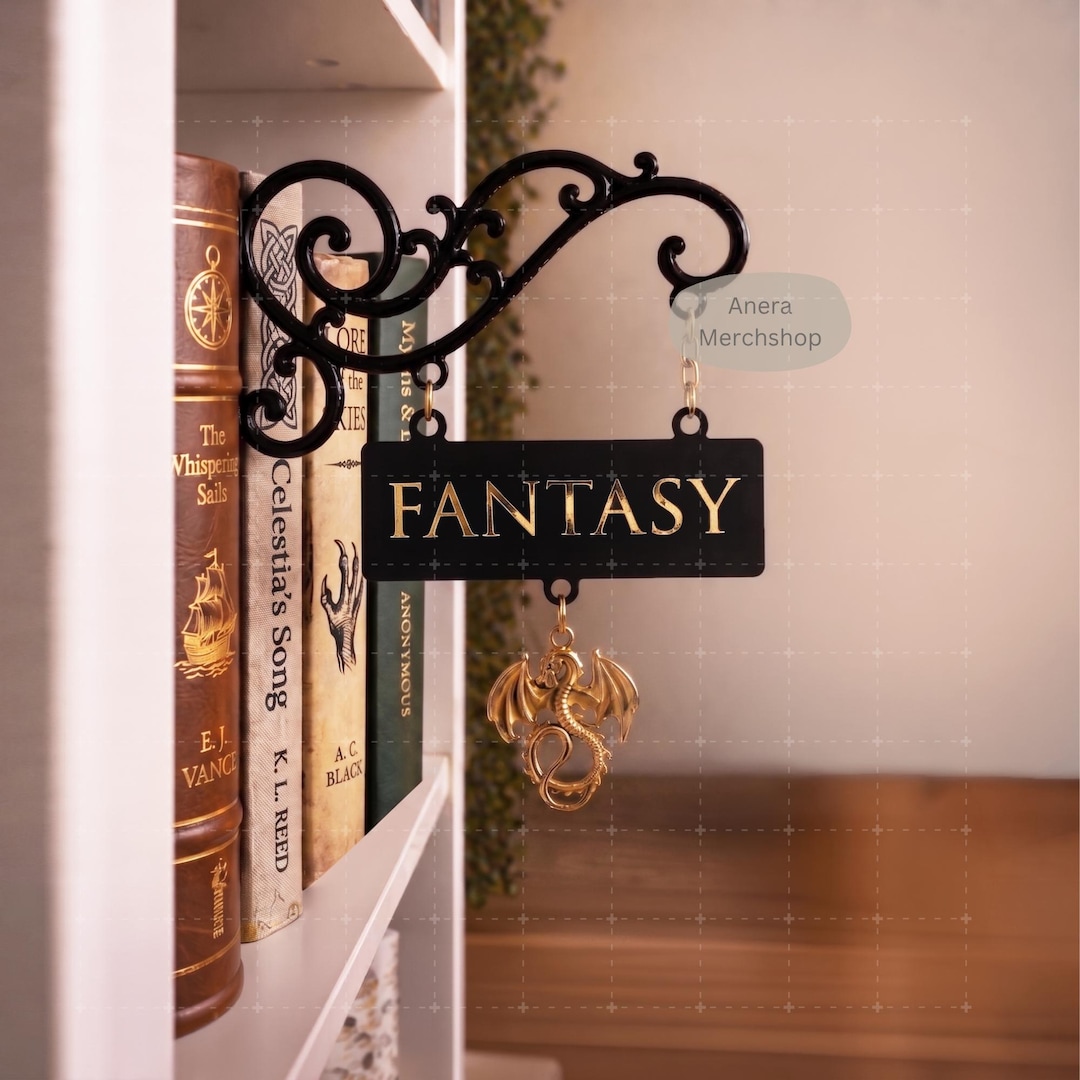 Personalized Fantasy Genre Sign for Sorting Books, Decoration for Book ...