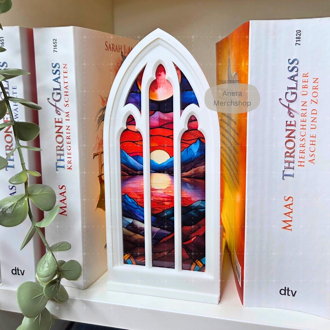Booknook Light Gothic Window Fantasy, Book Corner Decor for Bookshelf ...