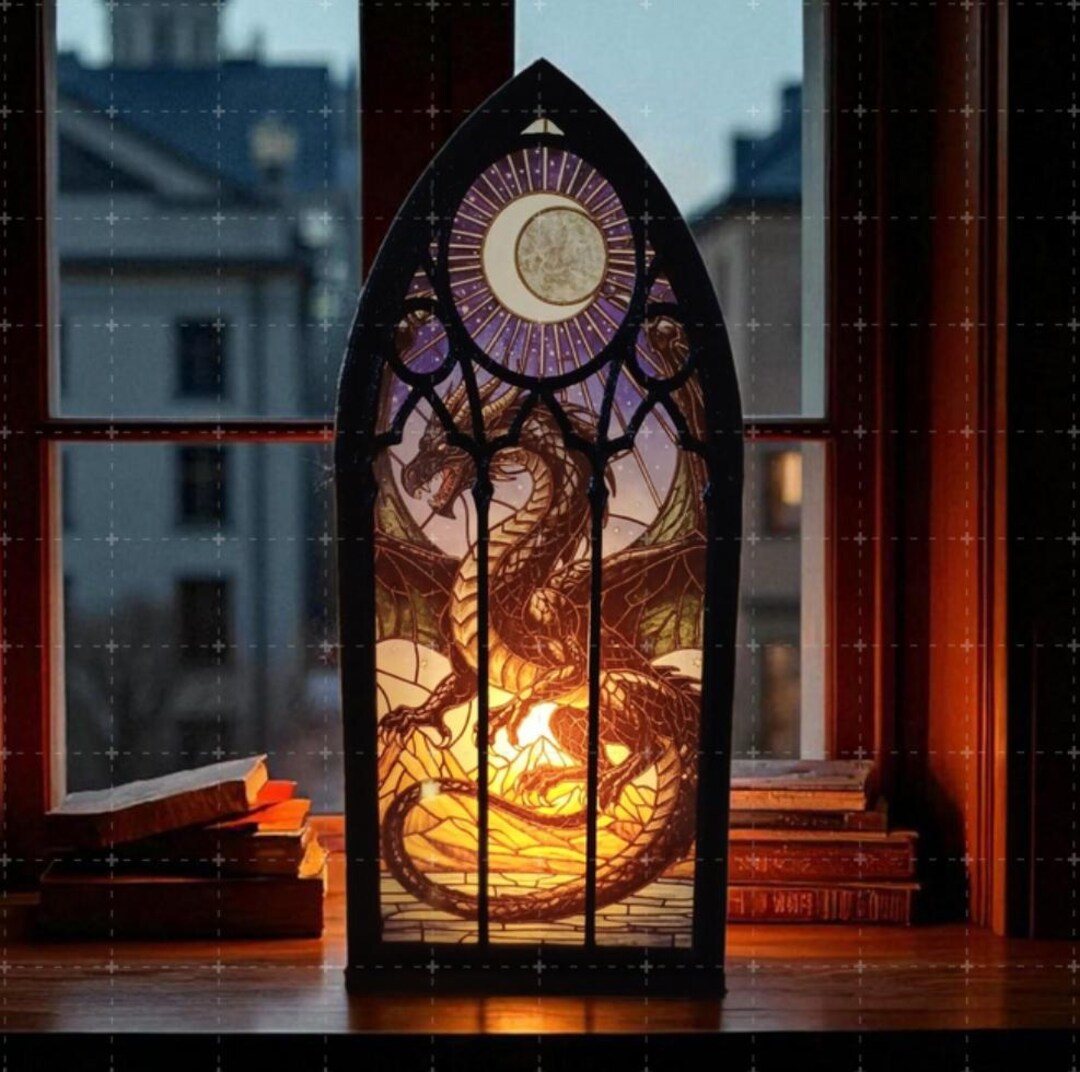 Booknook Light Fantasy Dragon, Book Corner Decoration for the Bookshelf ...