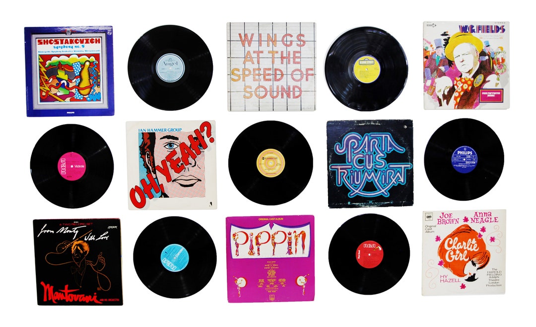 Lot of 10 12" Real Vinyl Records for Decor Wall Decoration Room and ...