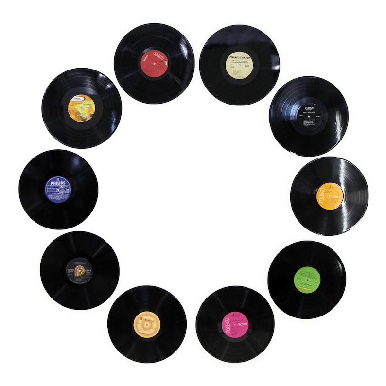 Lot of 10 12" Real Vinyl Records for Decor Wall Decoration Room and ...