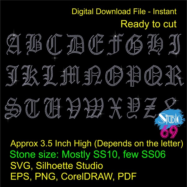 Old English Letters - Etsy