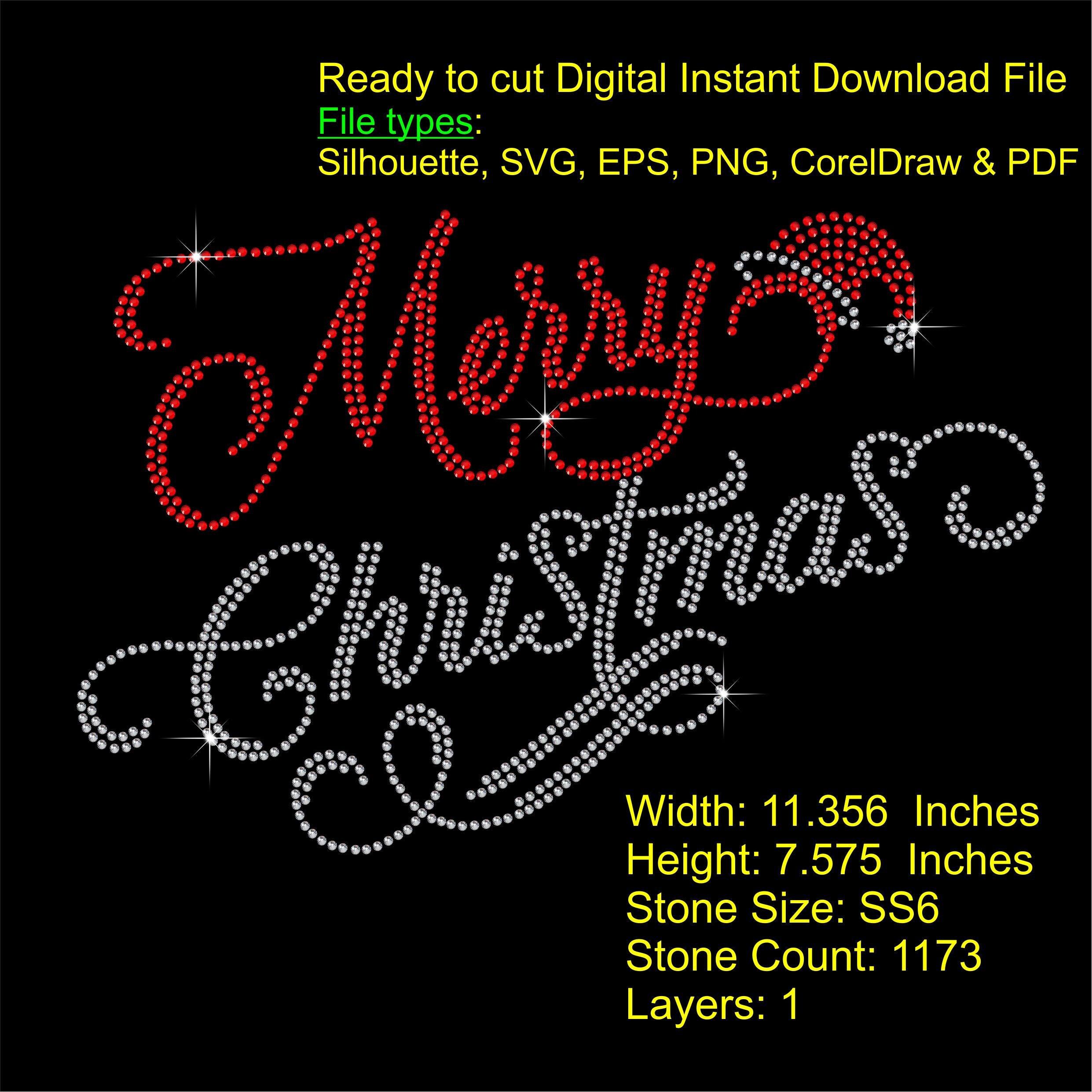 Instant Download 15 Christmas Design Bundle Part2 to Make Rhinestone ...