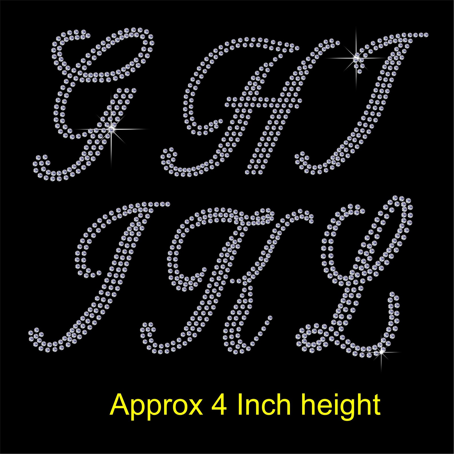 Instant Download Fancy Letters to Make Rhinestone Transfer Template in ...
