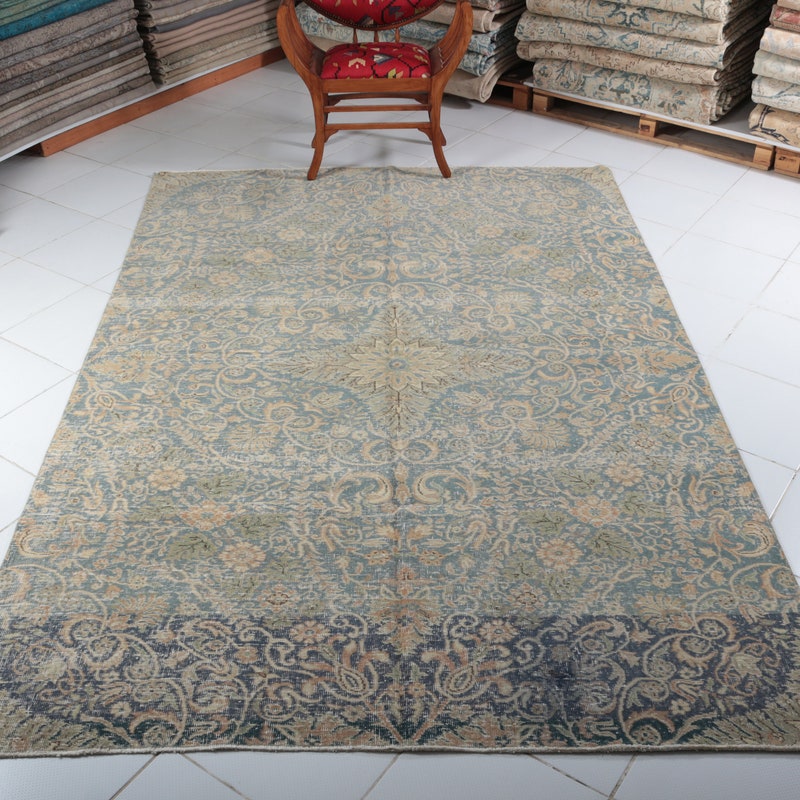 Blue Vintage Rug - Etsy