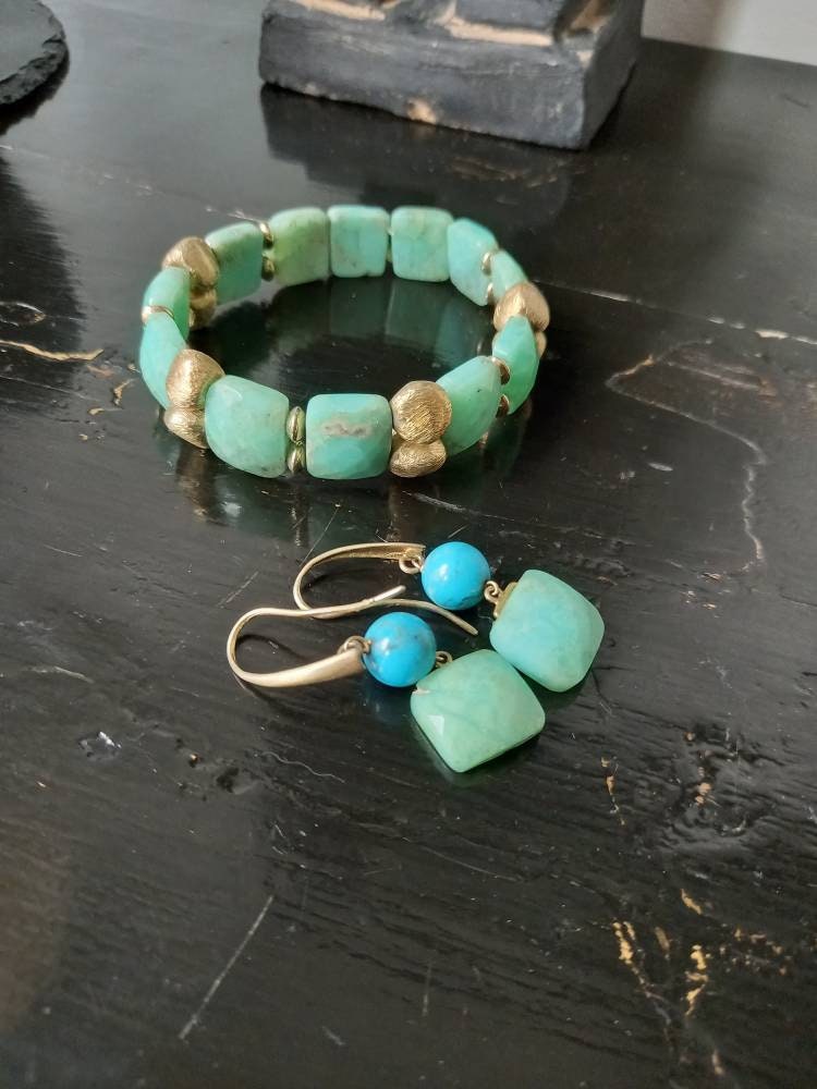 Original and Unique Jewellery Set. Vintage Turquoise Stones | Etsy