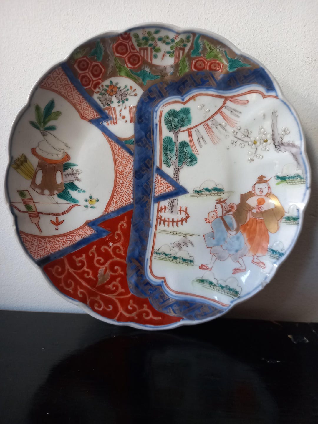 Lovely Antique Scalloped Japanese Edo Meiji Aritaware Imari Plate ...