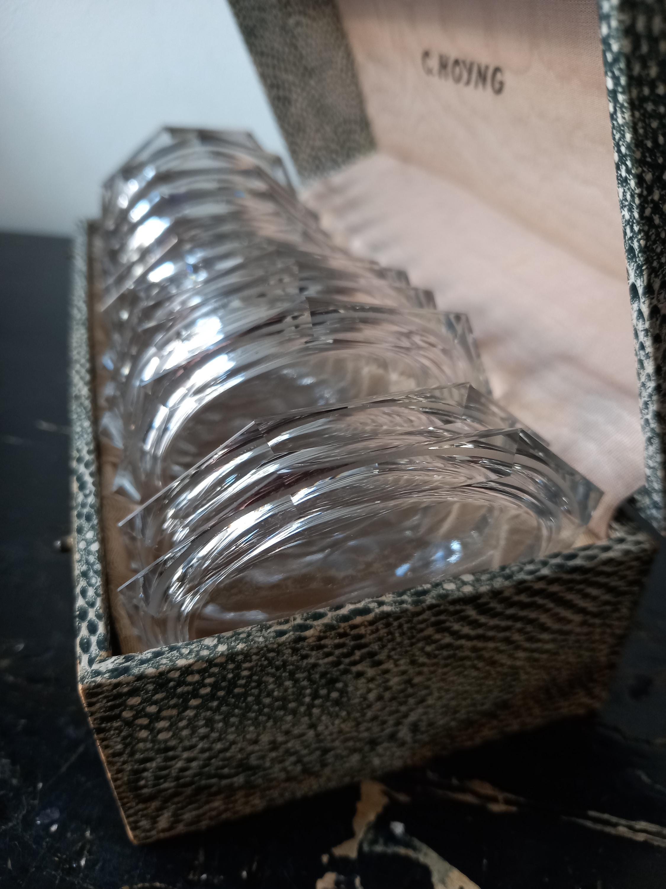 Lovely Mid Century Art Deco Dutch Design Cut Crystal Clear Glass ...