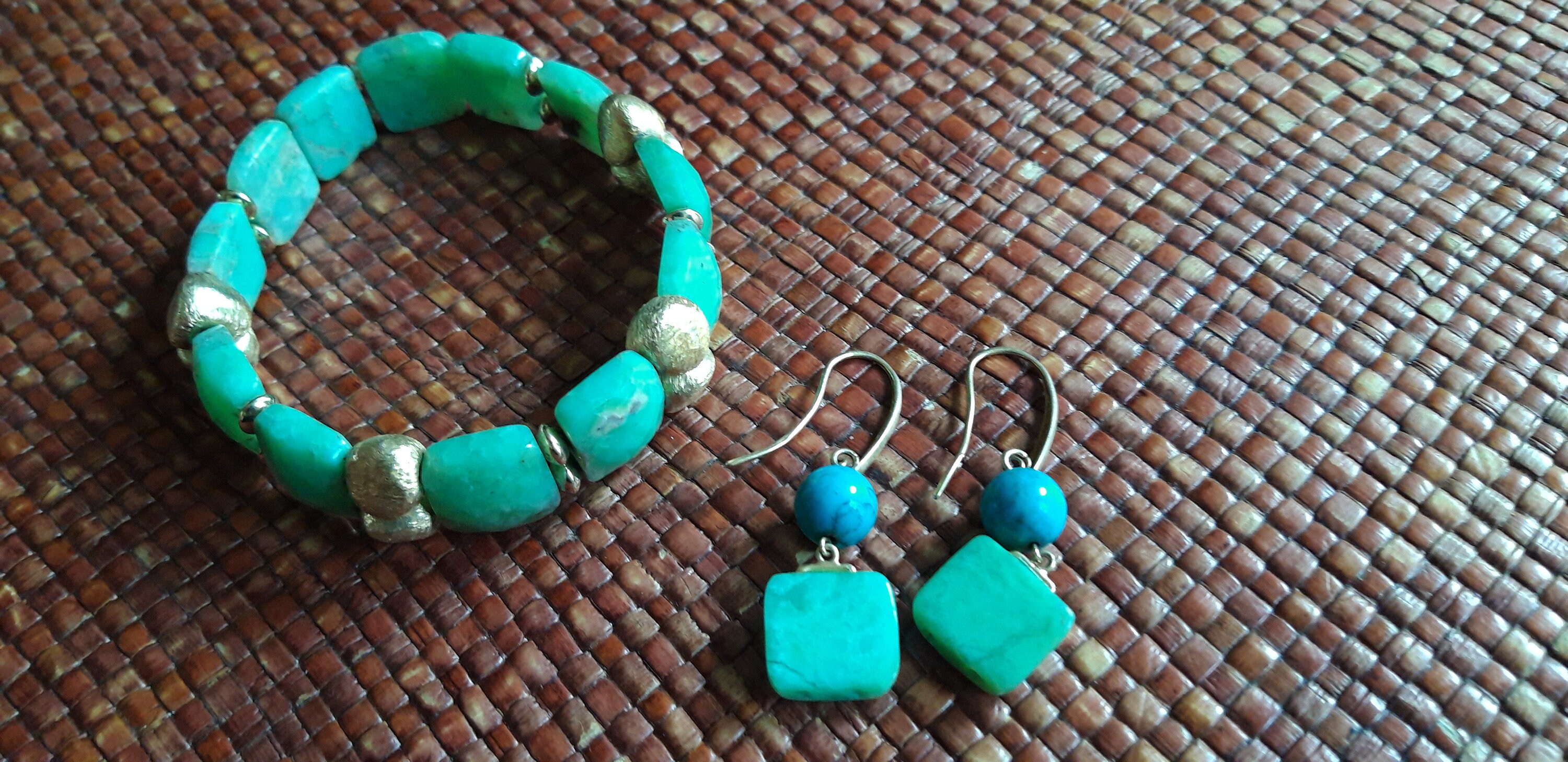 Original and unique jewellery set. Antique turquoise stones | Etsy