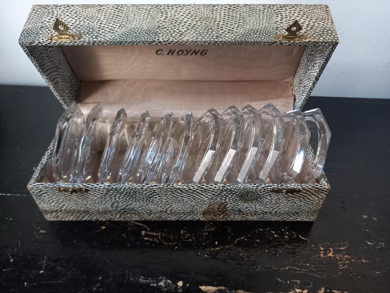 Lovely Mid Century Art Deco Dutch Design Cut Crystal Clear Glass ...