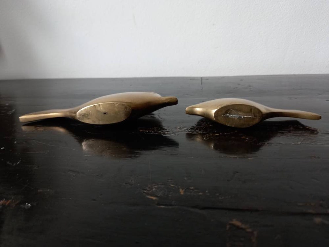 Lovely Mid Century Pair of Caravell Brass Stylized Sleek Moon Fish ...