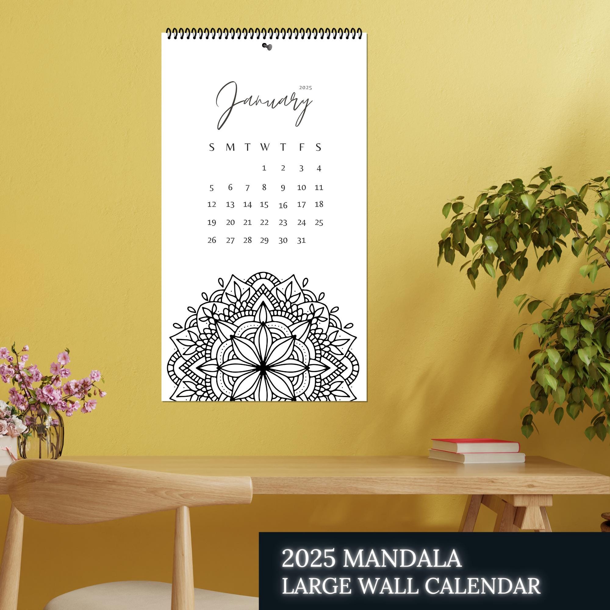 2025 Mandala Wall Calendars - Etsy