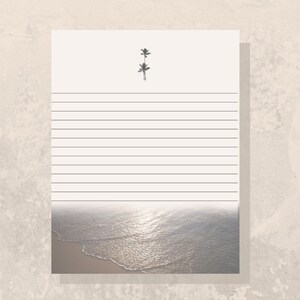 Printable Stationery Tropical Palm Tree Beach 8.5x11 Inch - Etsy