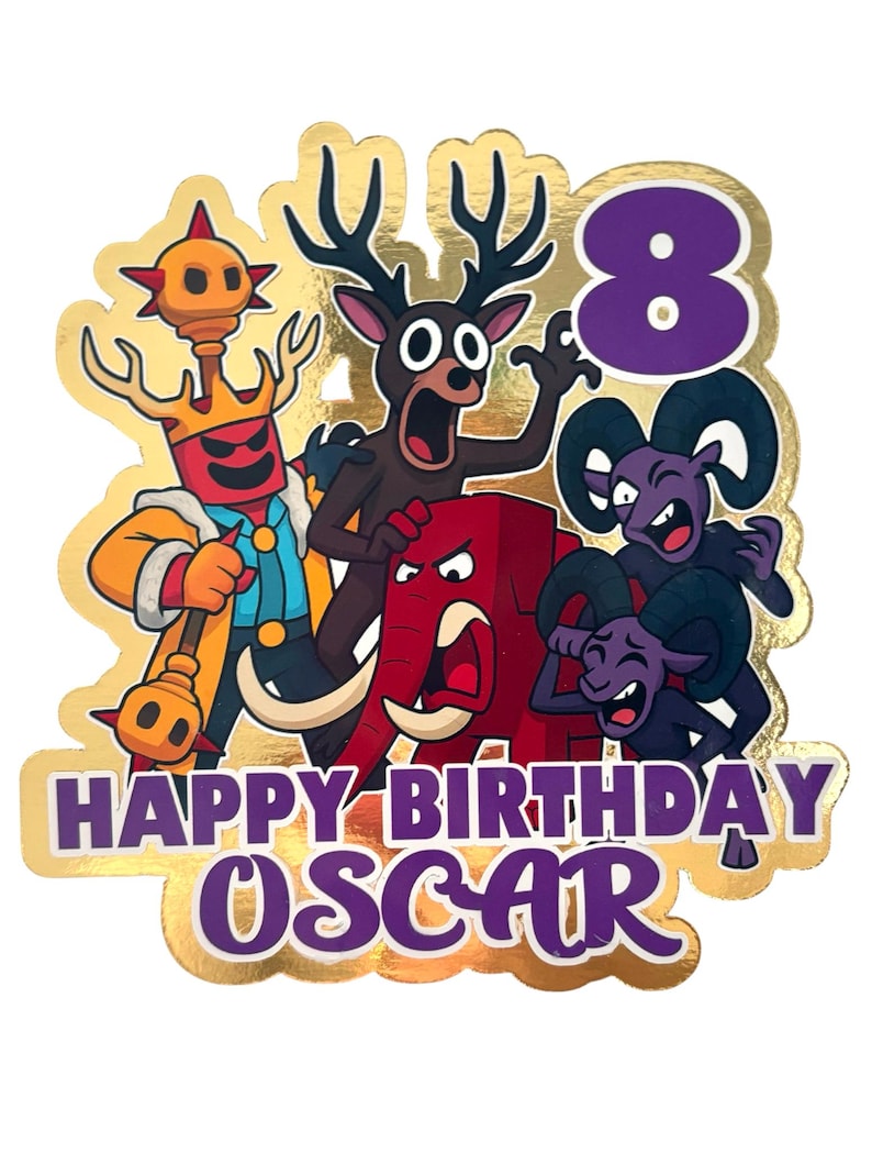 Custom '99 Nights in the Forest' Cake Topper, Roblox Birthday Theme - Etsy