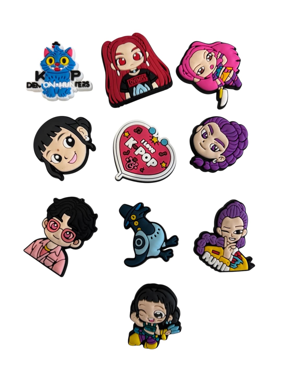 K-pop Demon Hunter Croc Charm Set X 10 Jibbetz,,kpop Merch, Huntrix ...