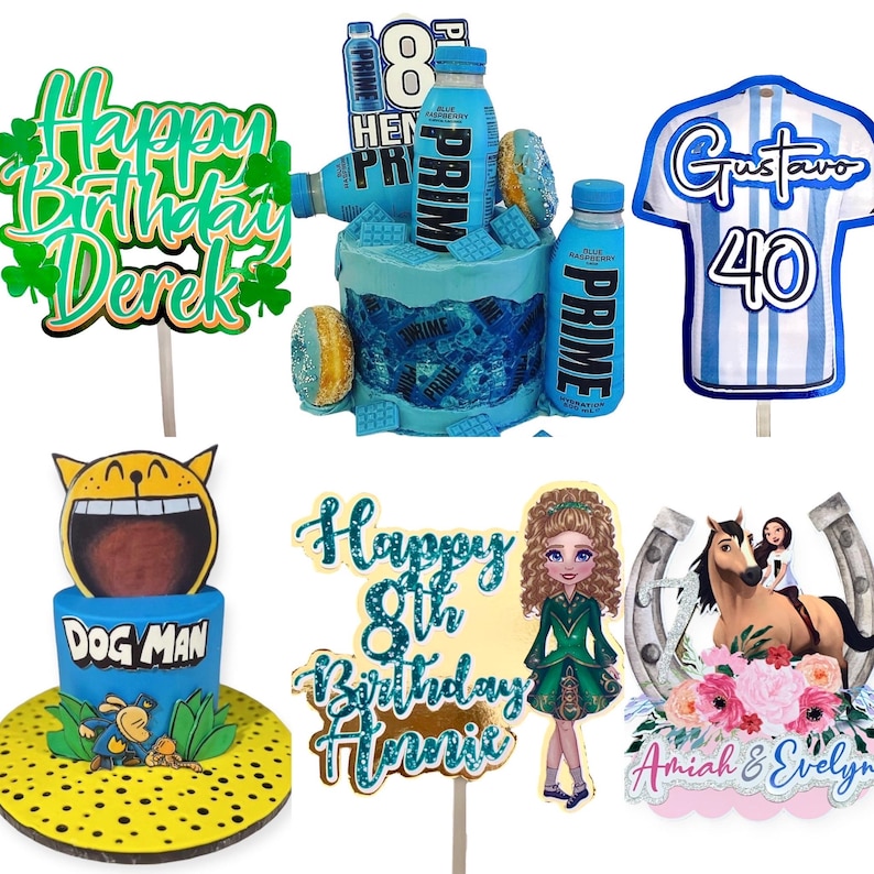 Dog Man Cake Topper Set, Comic Book Party Decorations - Etsy