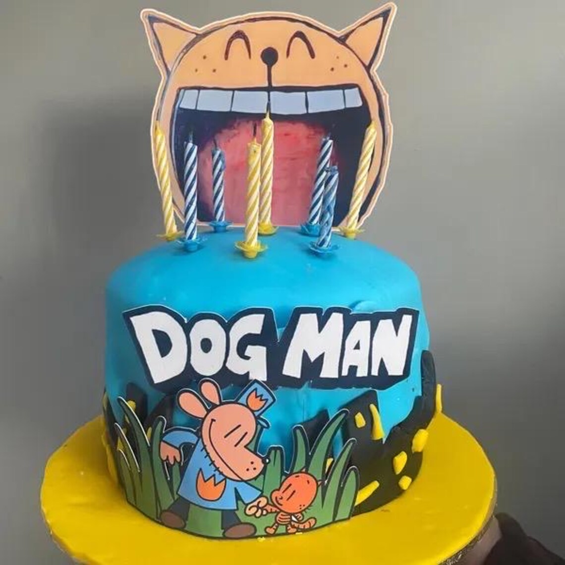 Dog Man Cake Topper Set, Comic Book Party Decorations - Etsy