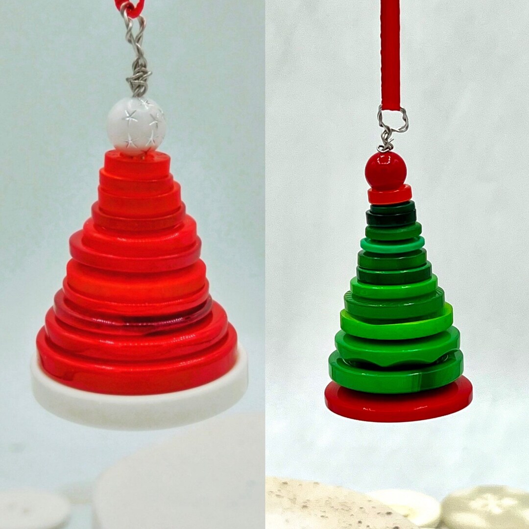 Button Santa and Elf Hats - Etsy