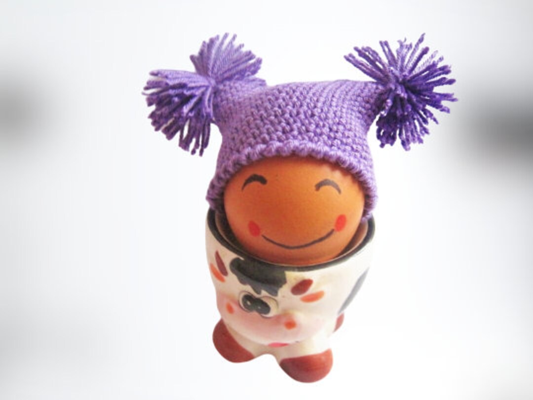 Crochet Egg Cover Knit Egg Hat Set Hand Made Egg Cozy Easter Table ...