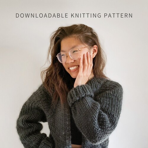 Need to Have Bomber Digital Download Chunky Knit Jacket - Etsy