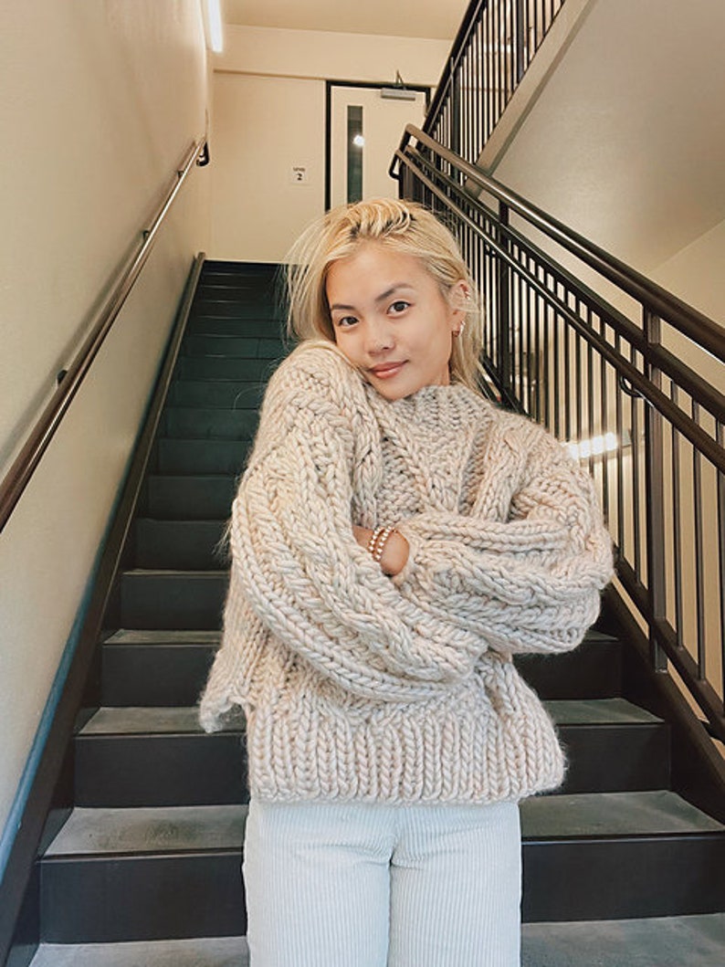 Snowfall Jumper | PDF Digital Download | Knit Cable Sweater Pattern ...