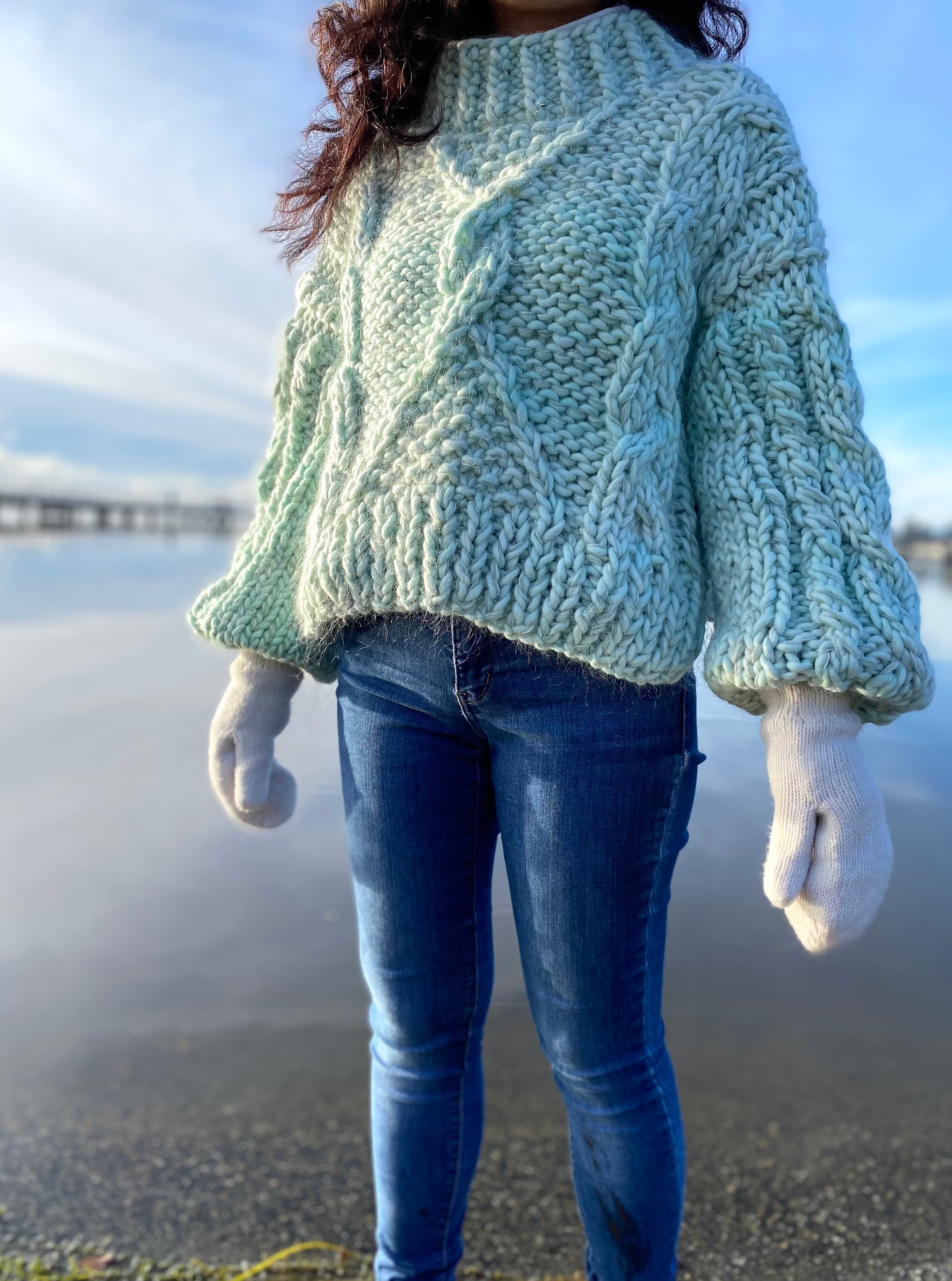 Snowfall Jumper PDF Digital Download Knit Cable Sweater - Etsy