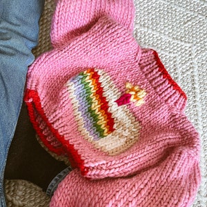 Icing on the Cake Jumper | PDF Digital Download | Knit Birthday Sweater ...