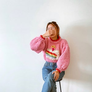 Icing on the Cake Jumper | PDF Digital Download | Knit Birthday Sweater ...