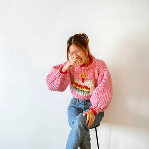 Icing on the Cake Jumper | PDF Digital Download | Knit Birthday Sweater ...