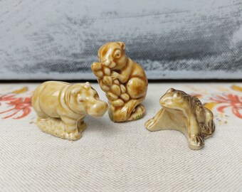 Vintage Wade Whimsies Miniature Ceramic Glazed Brown Raccoon - Etsy