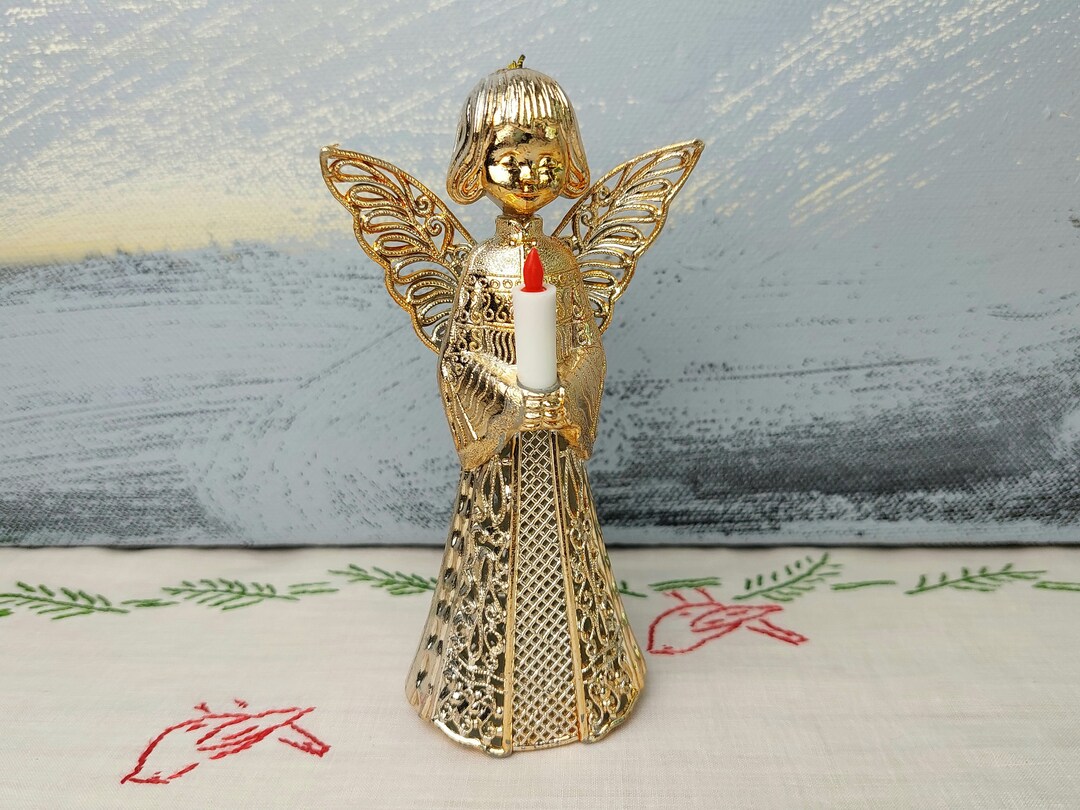 Small Plastic Filigree Angel Figurine, Christmas Angel Figurine, Angel ...