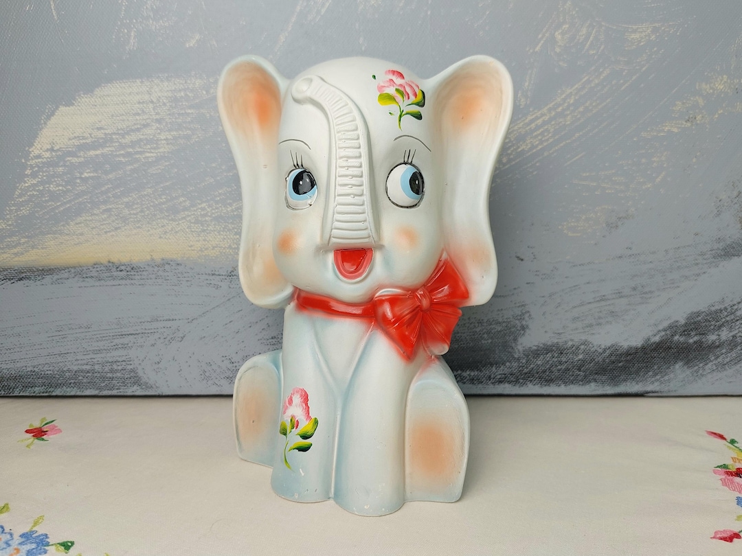 Elephant Coin Bank, Piggy Bank, Elephant Figurine - Etsy