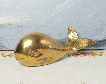 Brass Whale Figurine - Etsy