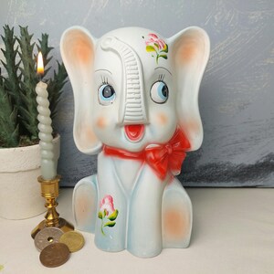 Elephant Coin Bank, Piggy Bank, Elephant Figurine - Etsy