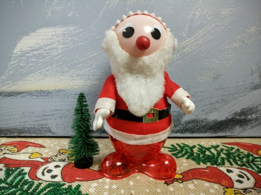 Plastic Santa Candy Container Made in Hong Kong, Santa Figurine ...