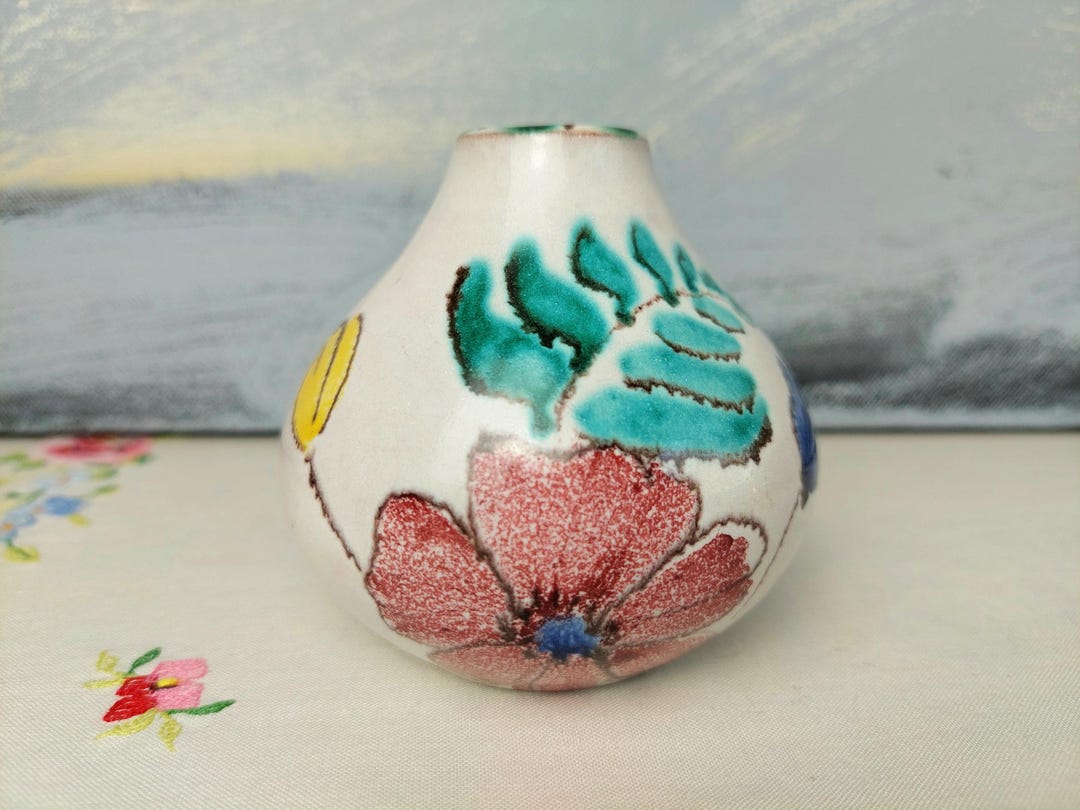 Small Elle Pottery Norway Vase, Mini Vase, Bud Vase, Norwegian Pottery ...