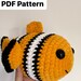 Coco the Clownfish PDF Crochet Pattern, Clownfish Crochet Pattern - Etsy