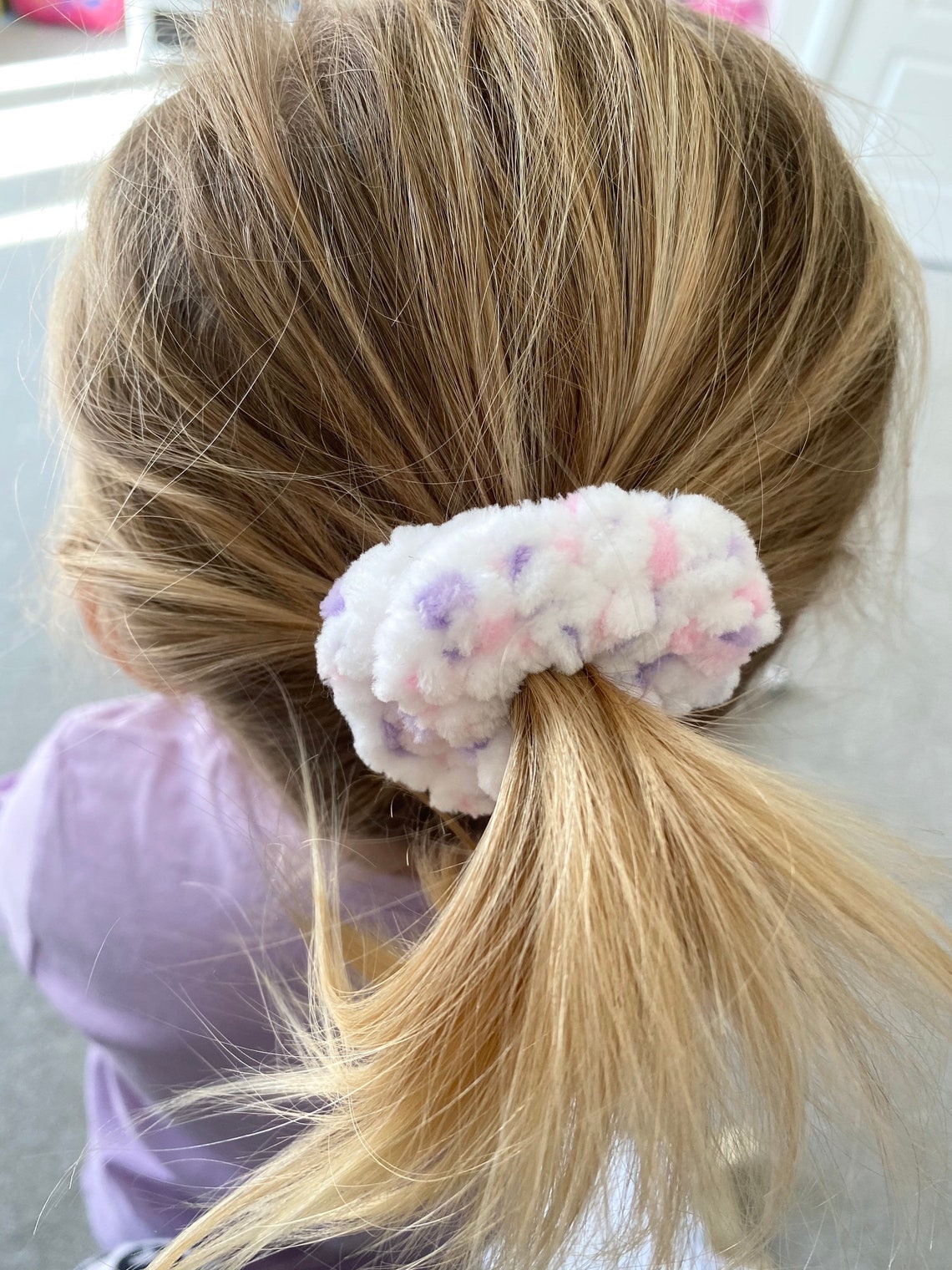 Mini Kids Scrunchies Kids Hair Accessory Handmade Crochet - Etsy