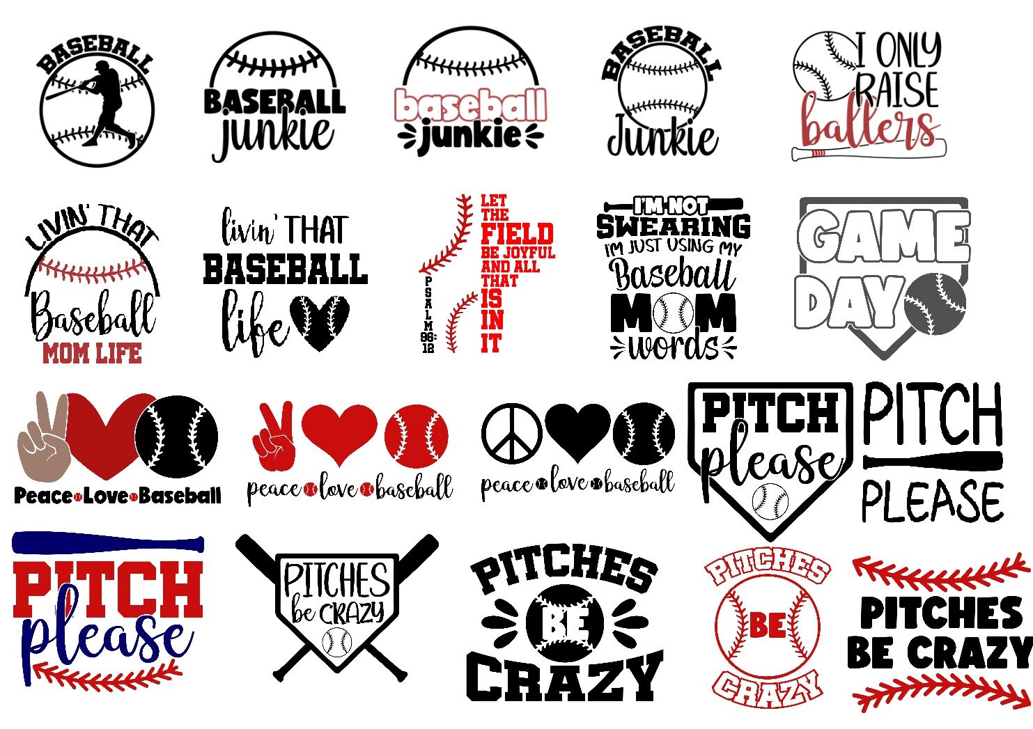 100 Baseball SVG Bundle Baseball SVG Baseball Mom SVG Baseball Clipart ...