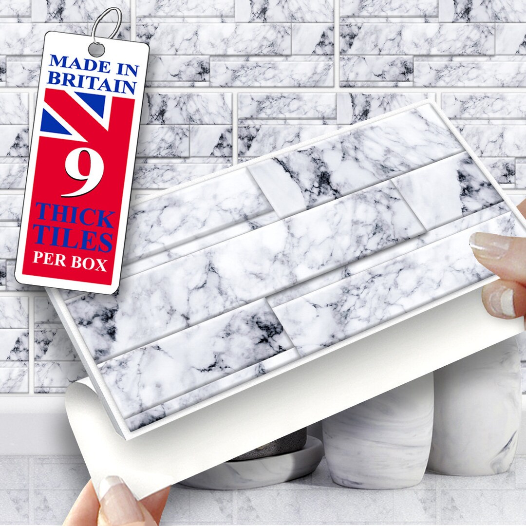 8"x4" Wall Tile Stickers, Self Adhesive, SOLID / THICK, Stick on Tiles ...