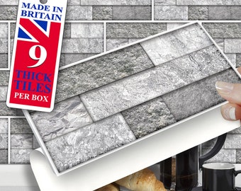 8x4 Wall Tile Stickers Self Adhesive SOLID / - Etsy