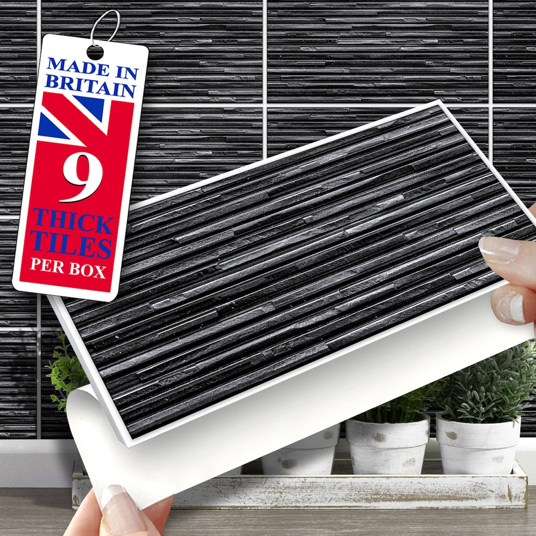 8"x4" Wall Tile Stickers, Self Adhesive, SOLID / THICK, Stick on Tiles ...