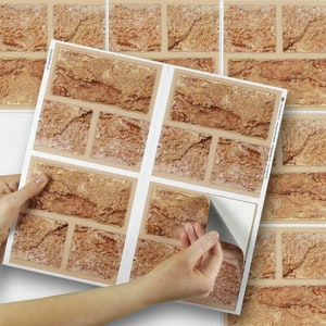 Stick on Tile Vinyl Transfer Stickers 6"x6" for Kitchen & Bathroom ...