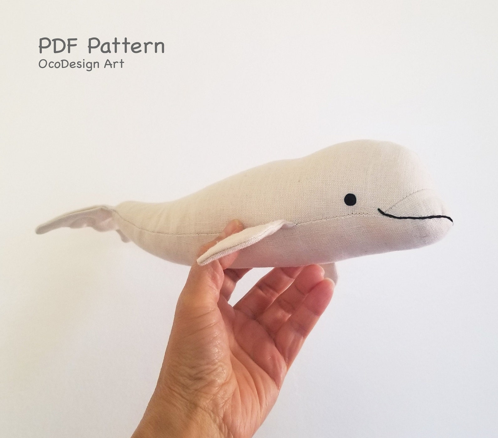 Beluga Whale Sewing Pattern, DIY Soft Toy (PDF Download) - Etsy